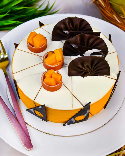 Order Fresh Mango Cake Online - Mango Kulfi Cake - Summer Special arrivals – Merak Cakes