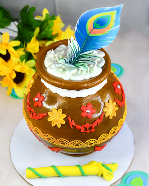 Order Dahi Handi Theme Cake Online - Delicious and Festive Design ...